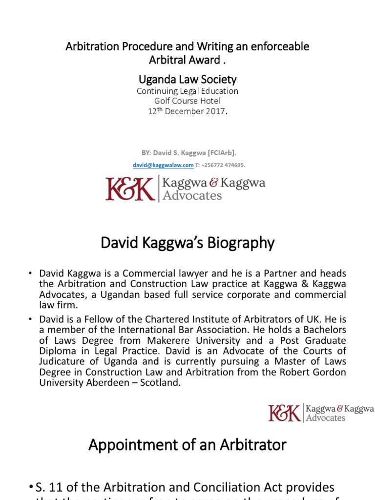 How To Write An Enforceable Arbitration Award | PDF | Arbitral Tribunal ...