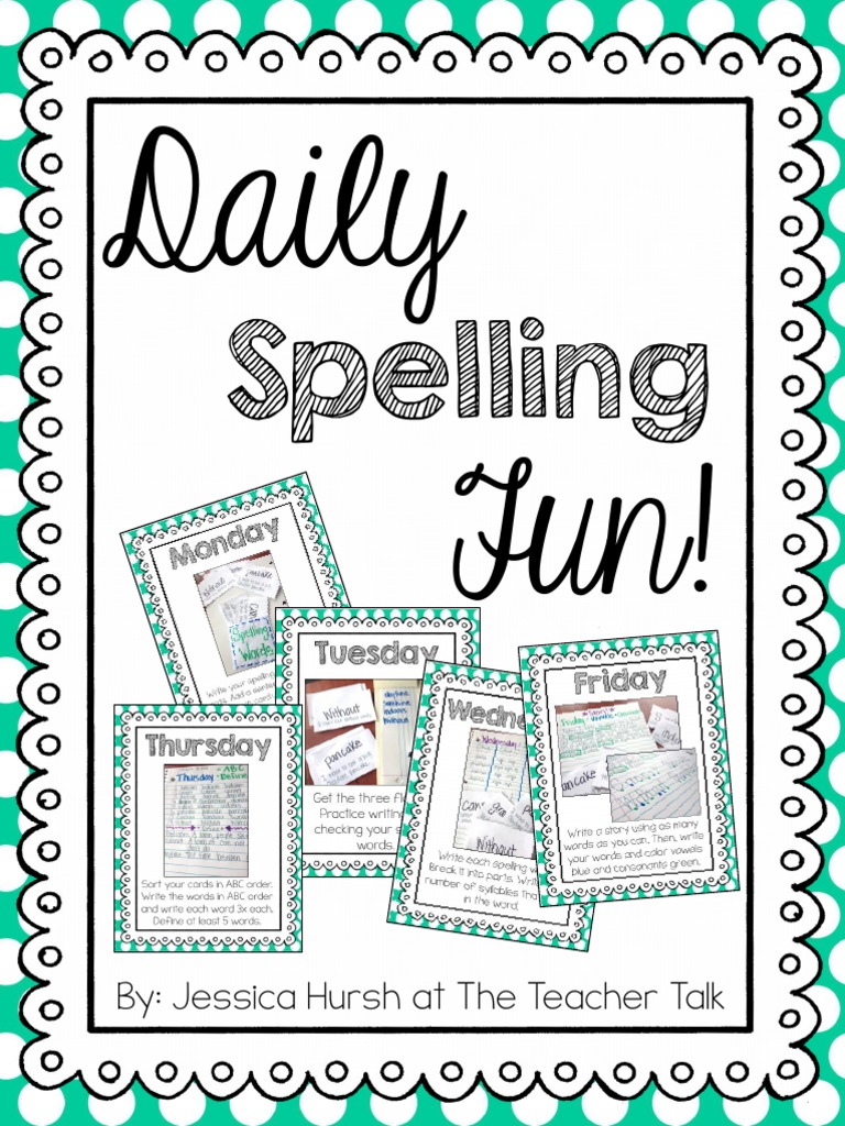 Daily Spelling Practice Freebie | PDF | Language Arts & Discipline