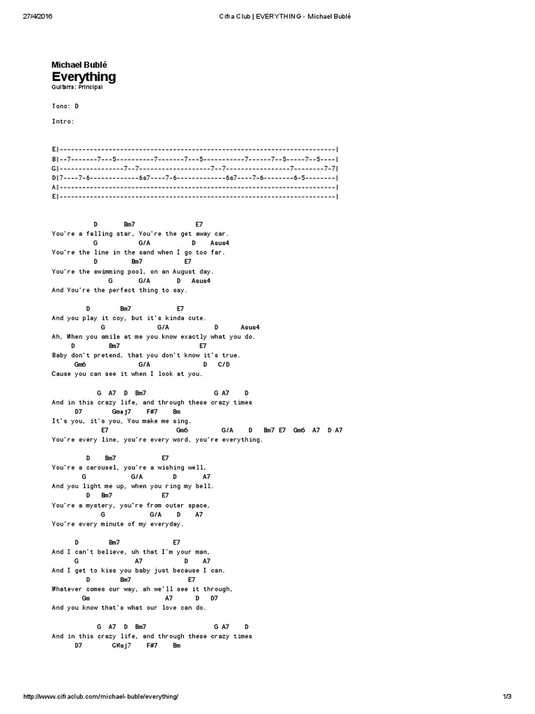 Everything: Michael Bublé | PDF