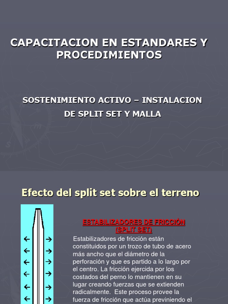 20 Instalación de Split Set y Malla - 01 | PDF | Ingeniería mecánica ...