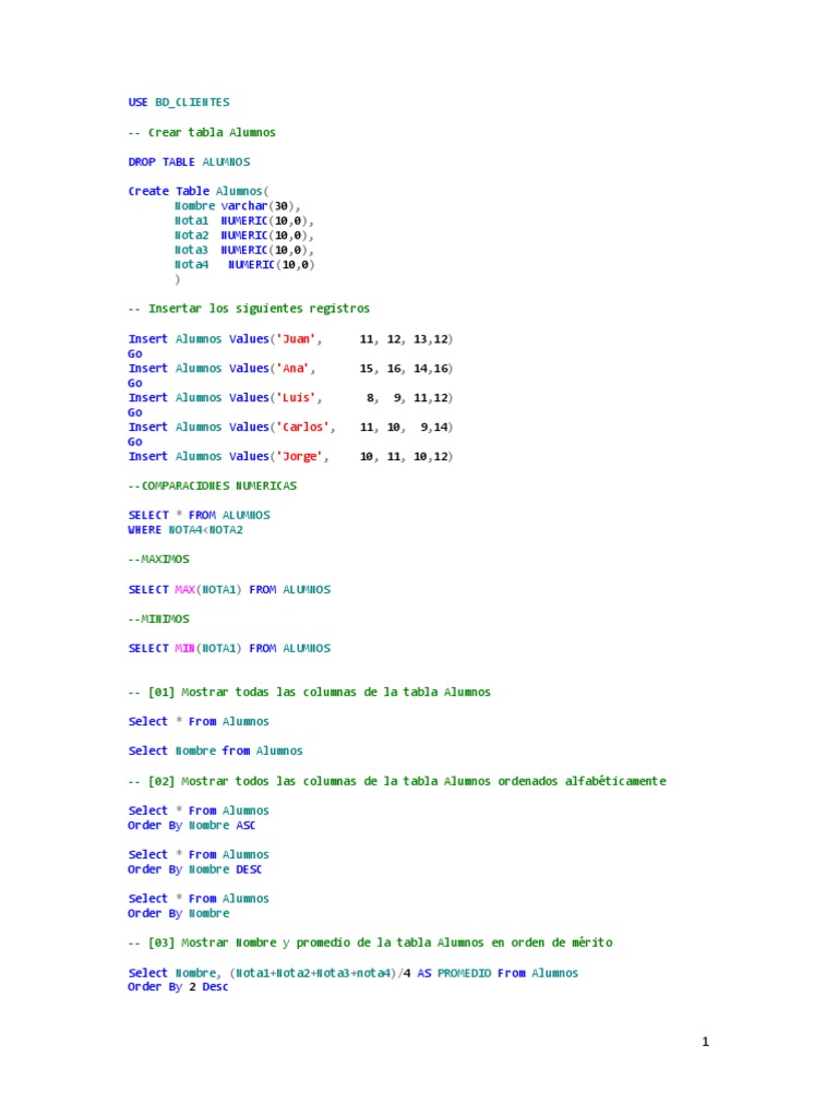 SQL - Guia Basica | PDF | Gestión de tecnología de la información | Recuperación de información