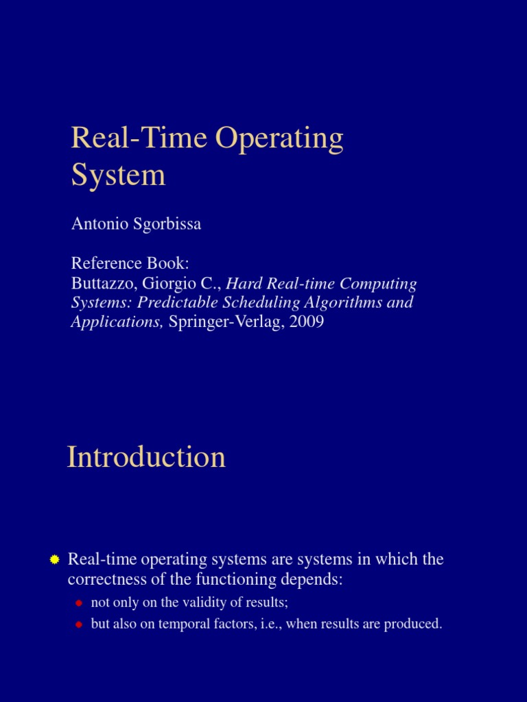 RTOS v3.3 2017 2019 - 2020 - 1.0 PDF | PDF | Scheduling (Computing) | Real Time Computing
