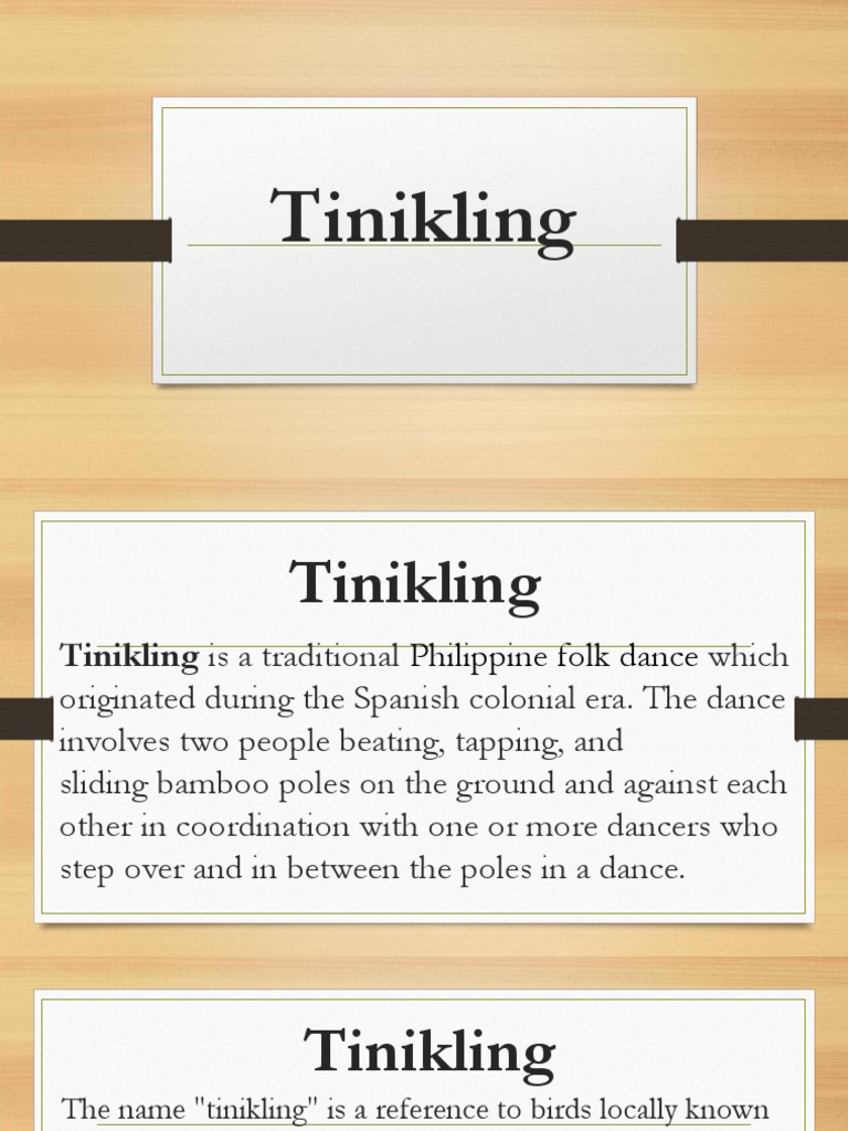 Tinikling: History and Dance Origin | PDF