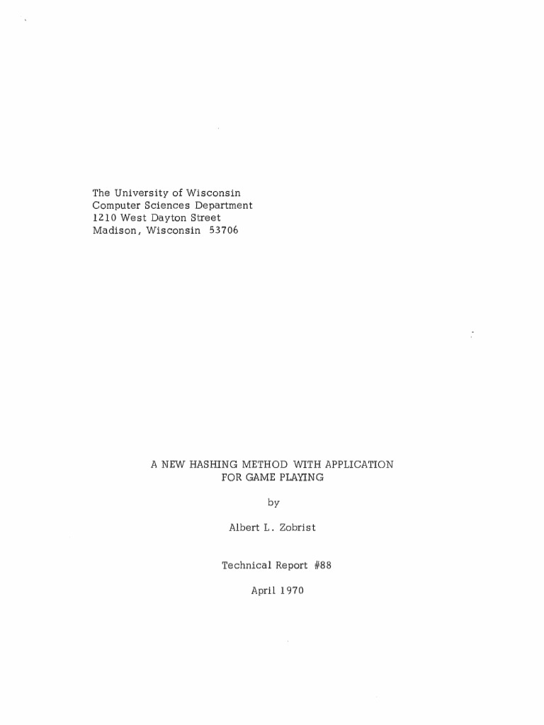 Zobrist Hashing PDF | PDF