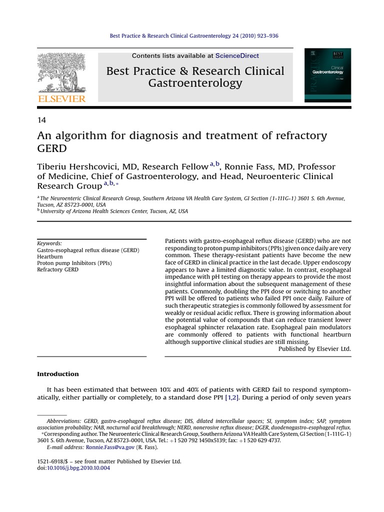 Algoritma Gerd | PDF | Gastroesophageal Reflux Disease | Heartburn