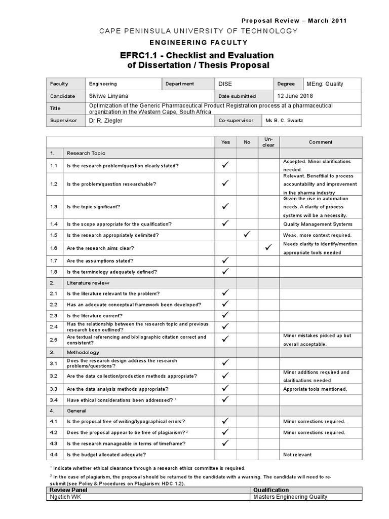 HDC 1.1 Review Form | PDF | Thesis | Plagiarism