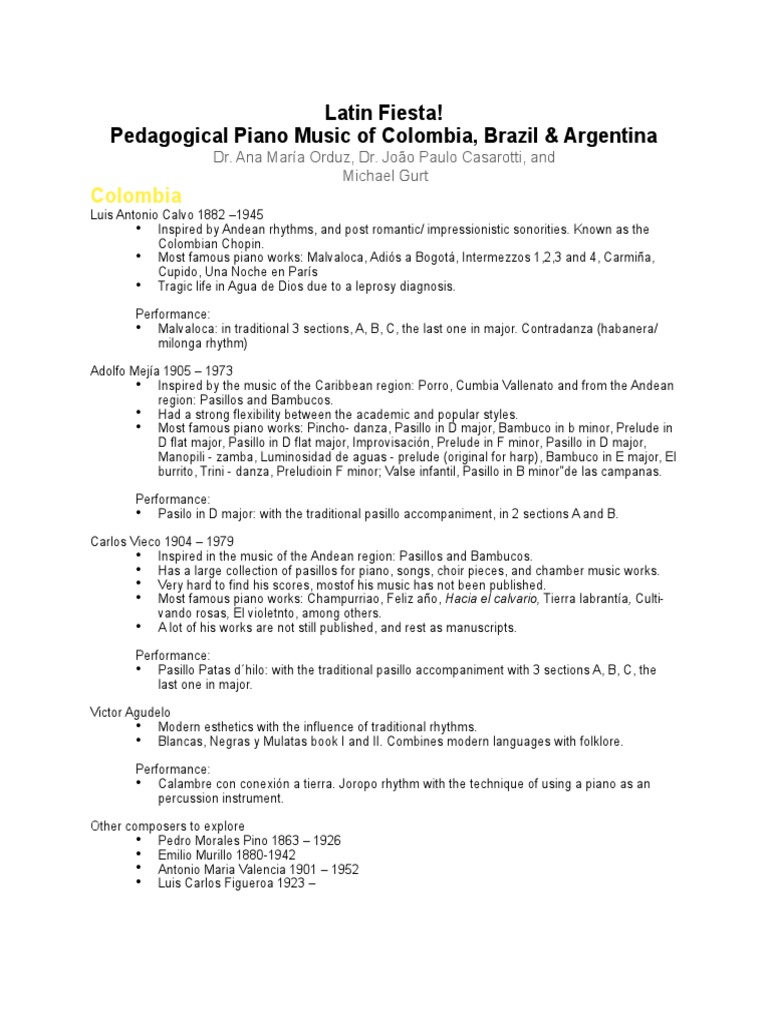 Latin American Piano Music Insights | PDF | Latin American Music ...