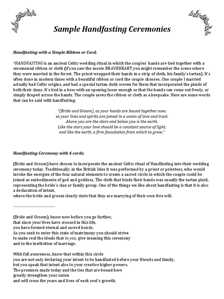 Handfasting | Download Free PDF | Wedding | Marriage