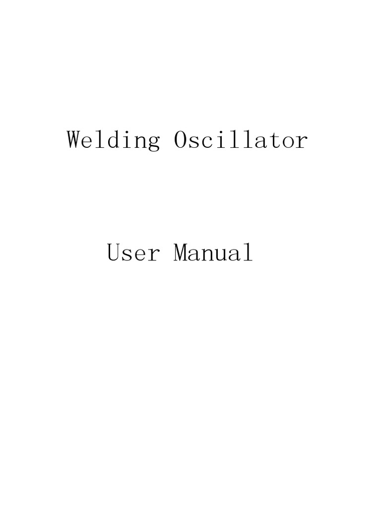 Welding Oscillator User Manual | PDF | Electrical Connector | Welding