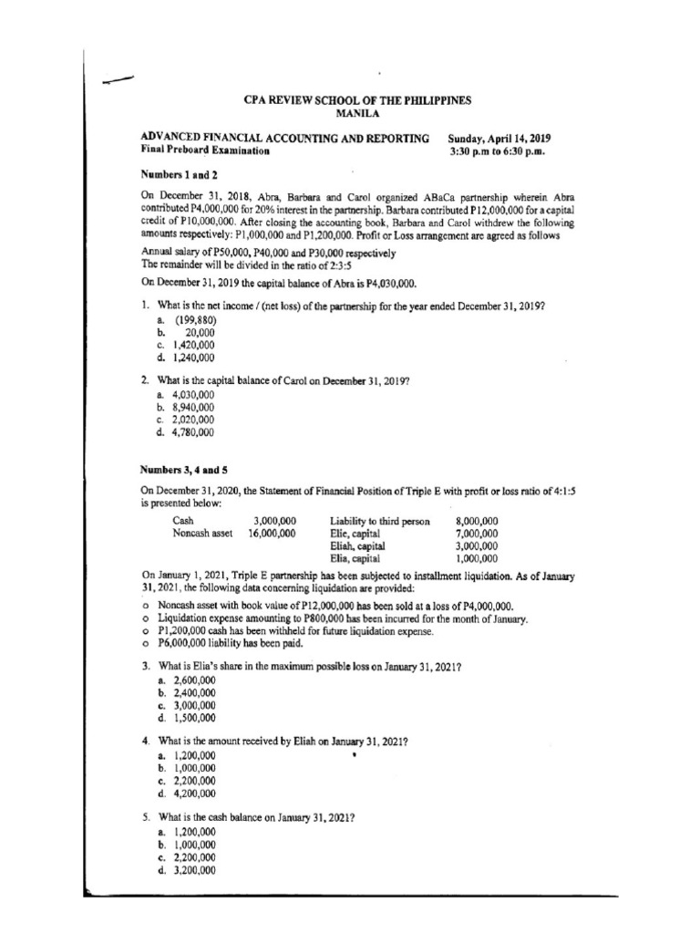 AFAR Final Preboard PDF | PDF