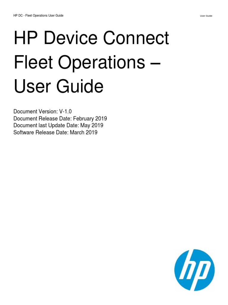 HP Device Connect Fleet Operations - User Guide | PDF | Proprietary Software | Computing