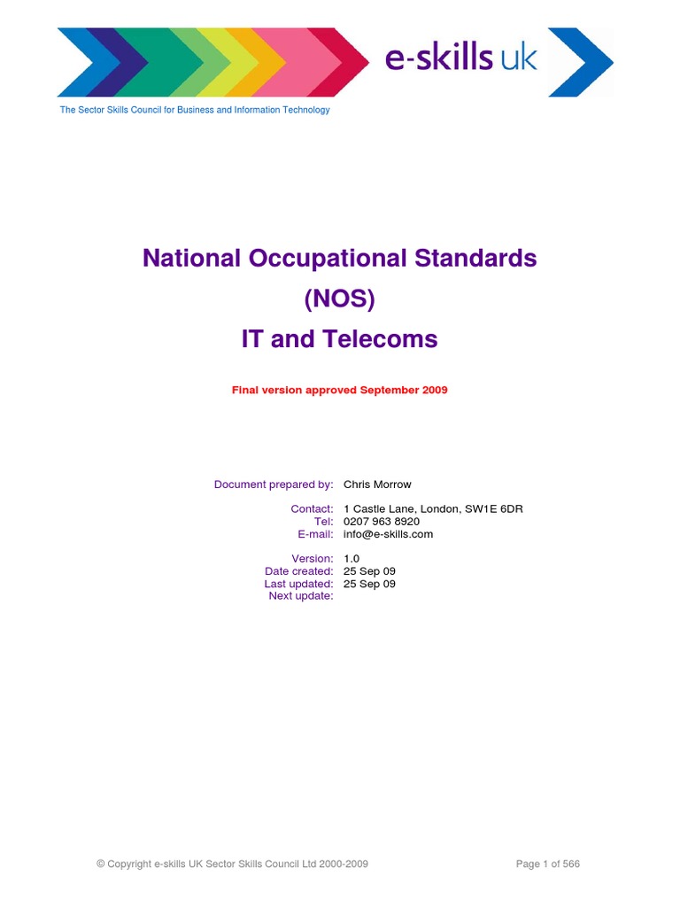IT and Telecoms Standards 2009 | PDF | Software Development | Data Analysis