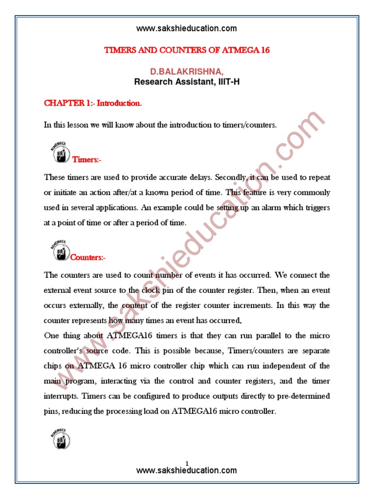 AVR Timers | PDF | Microcontroller | Timer