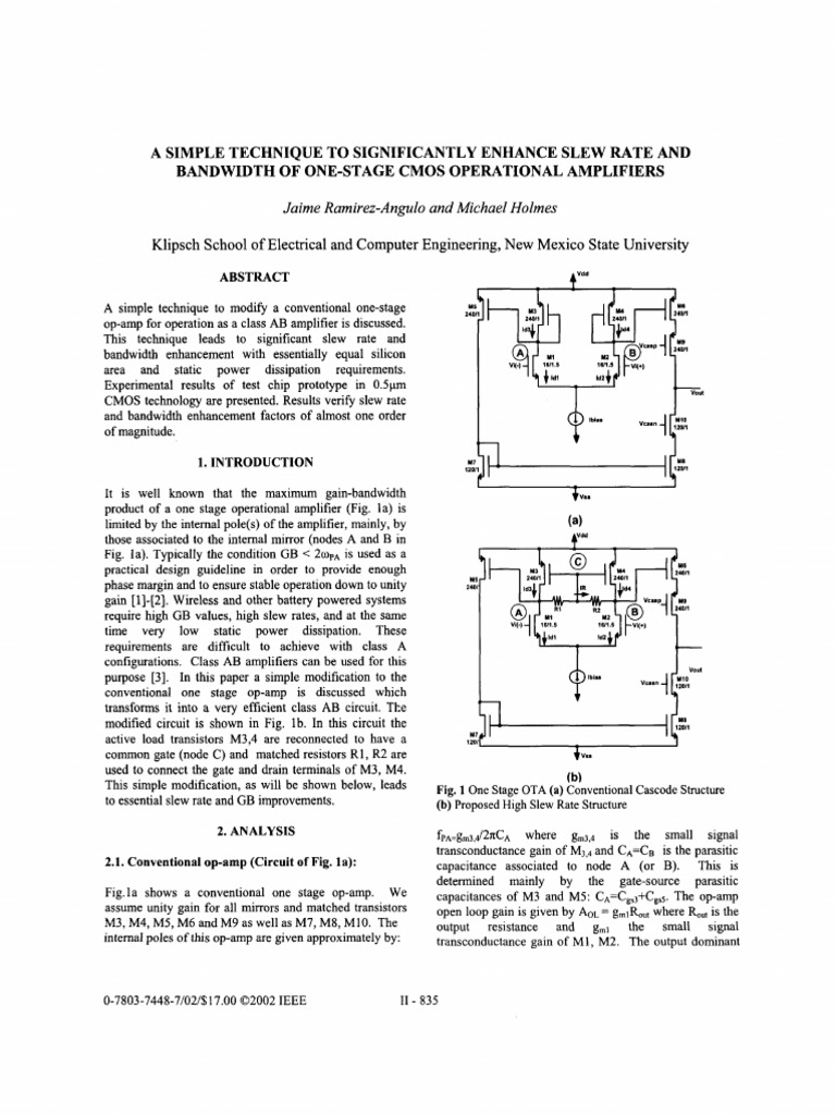 Single stage ic cmos amplifiers for home