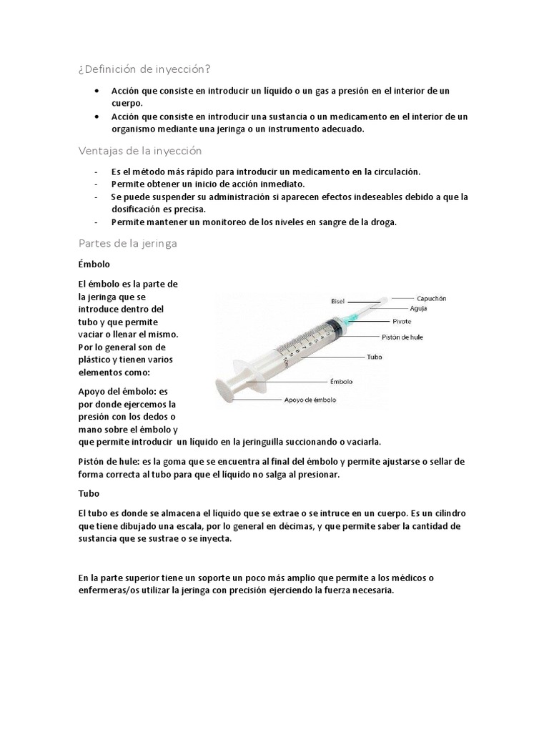 INYECTABLES | PDF | Inyección (medicina) | Medicamentos con receta
