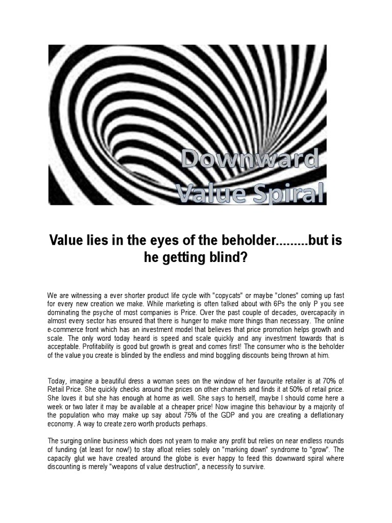 Value Lies in The Eyes of The Beholder | PDF | Retail | Capitalism