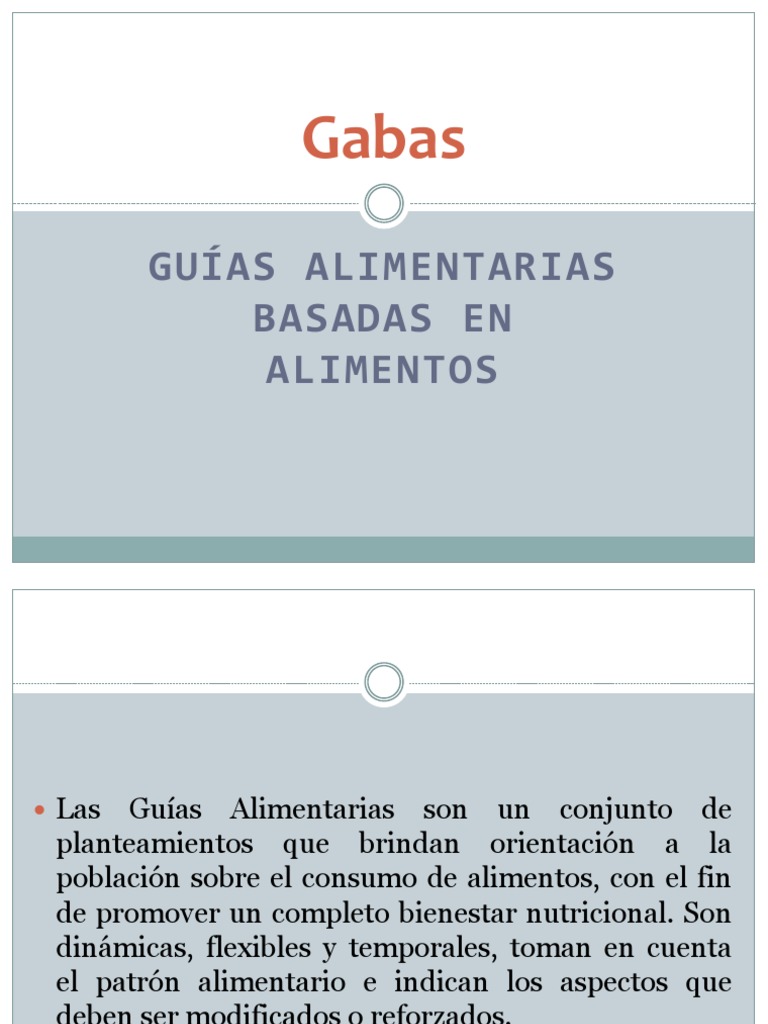 Gabas Guias Clase No 3 | PDF | Alimentos | Nutrición