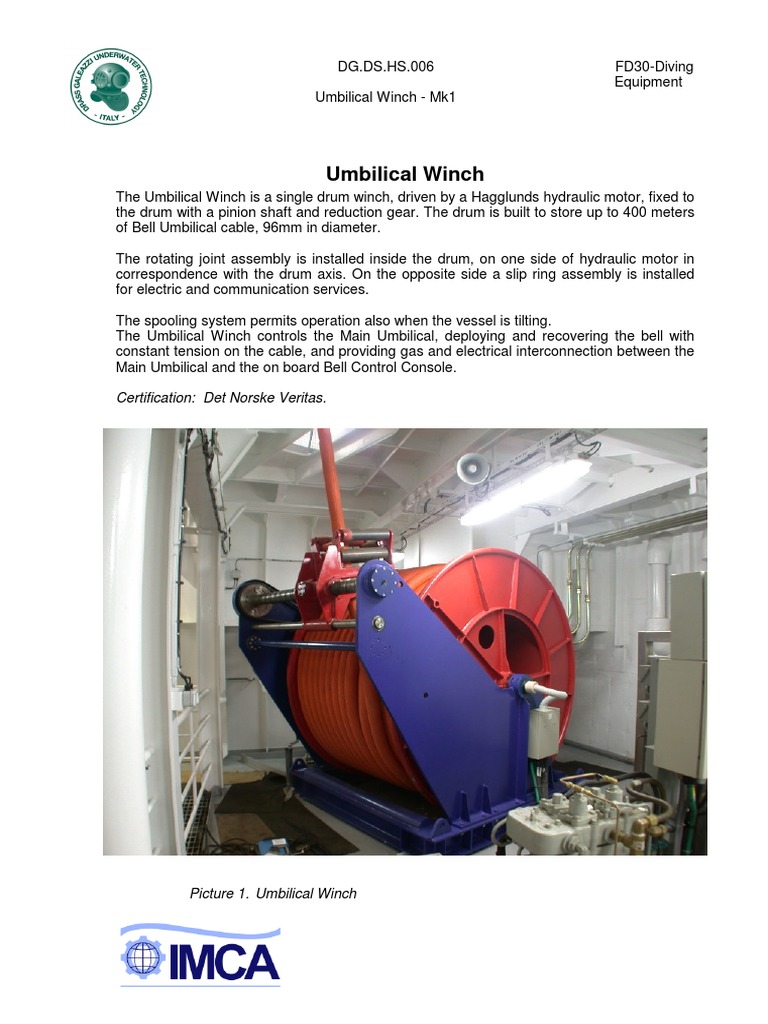 Umbilical Winch: Certification: Det Norske Veritas | PDF