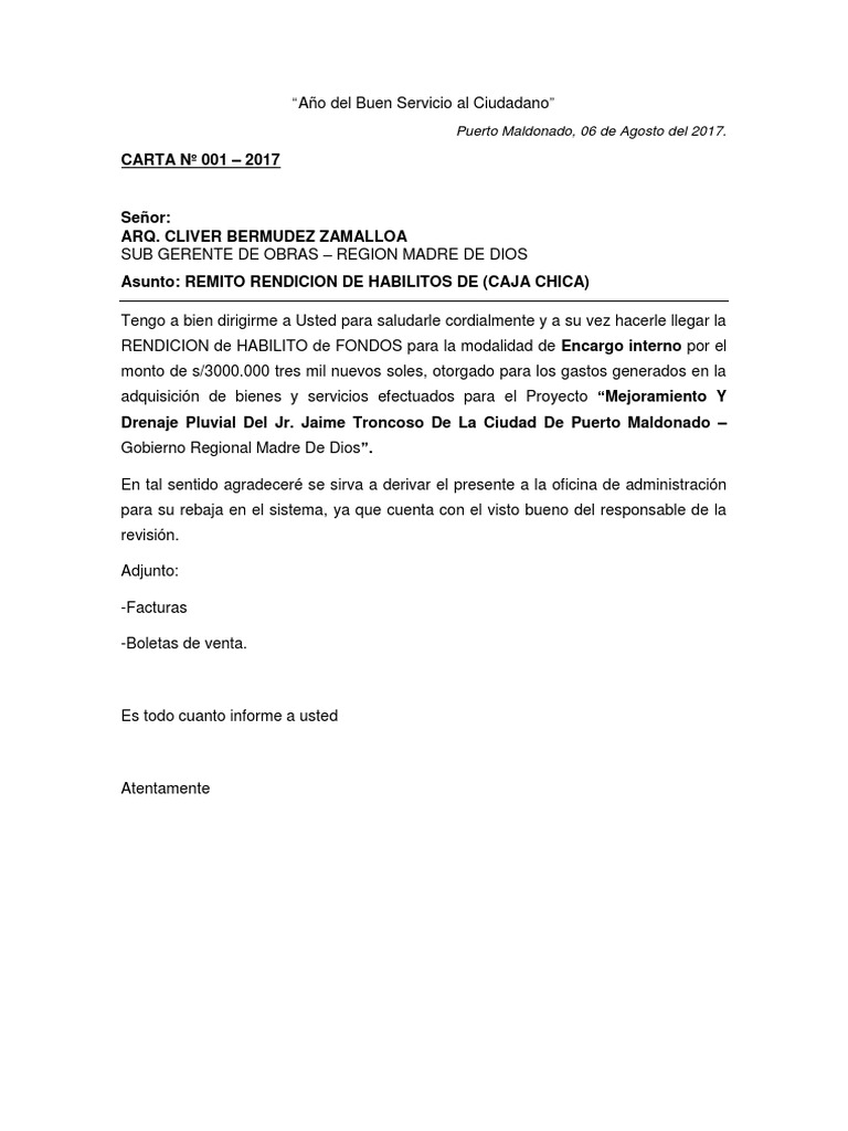 Carta de Remision | PDF