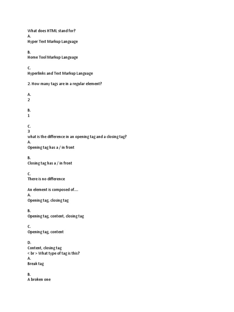 ICT G10 1st Periodical Exam | PDF | Html Element | Html