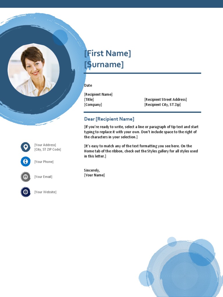 Blue Spheres Cover Letter | PDF