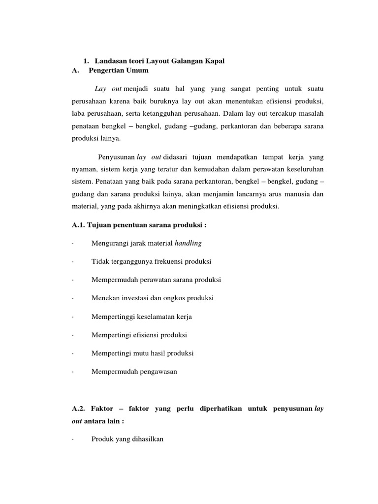 Layout Efisien untuk Galangan Kapal | PDF
