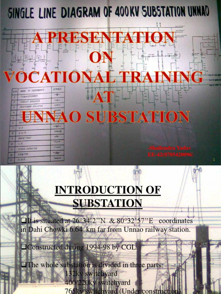 400kv Substation Training Report | PDF | Transformer | Electrical ...