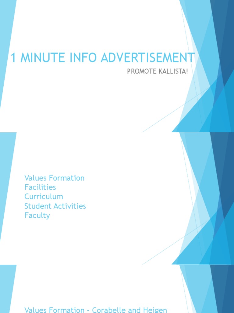 1 Minute Info Advertisement For g10 | PDF