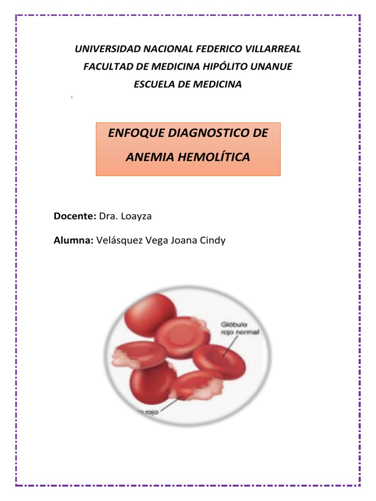 Diagnostico de Anemia Hemolitica | PDF | Anemia | Fluidos corporales