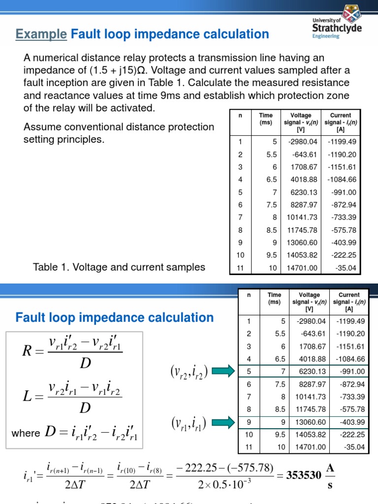 Fault Loop Impedance Calculation: Example | PDF | Electrical Impedance ...