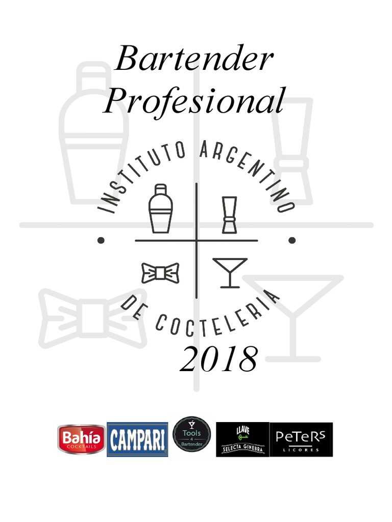 Manual Bartender Pro - Clase 1 - 2018 | PDF | Barman | Bebidas