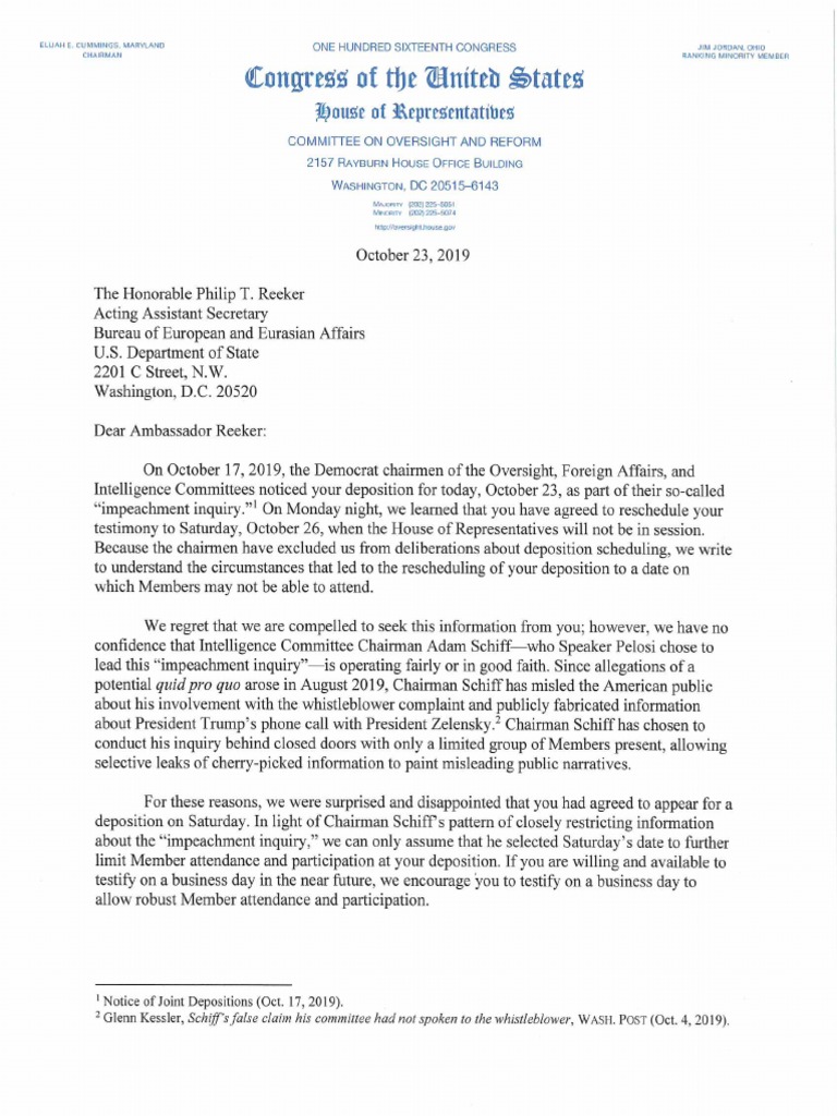 Jordan Letter To Reeker | PDF