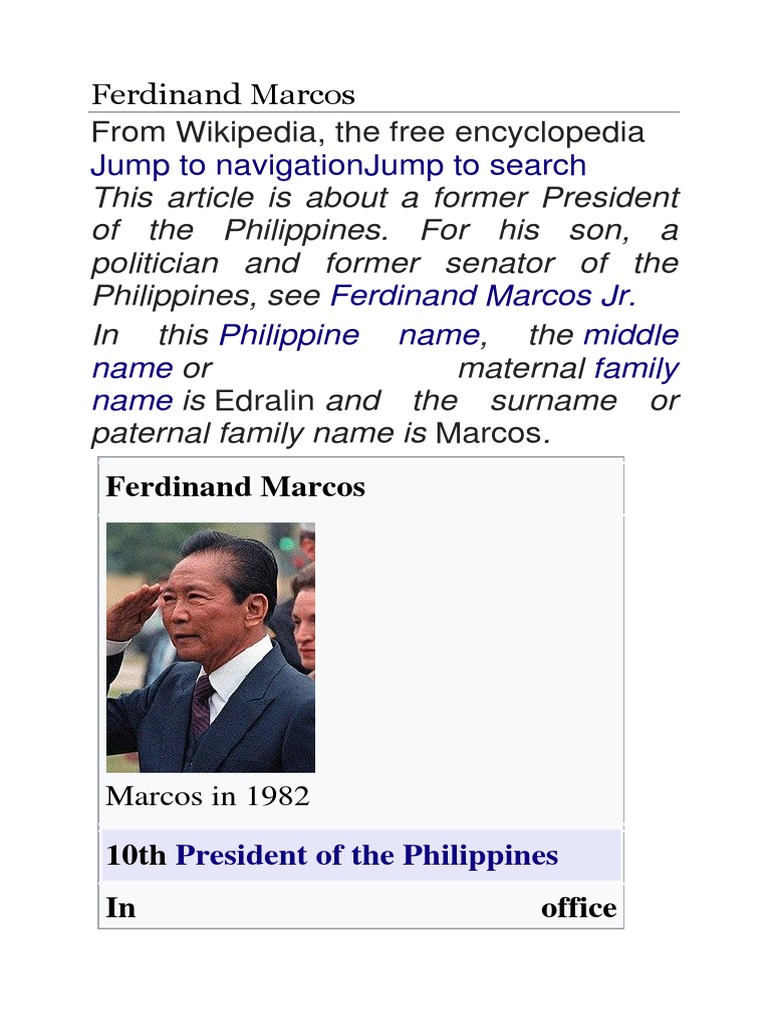 01-4 Ferdinand Marcos | PDF | Government