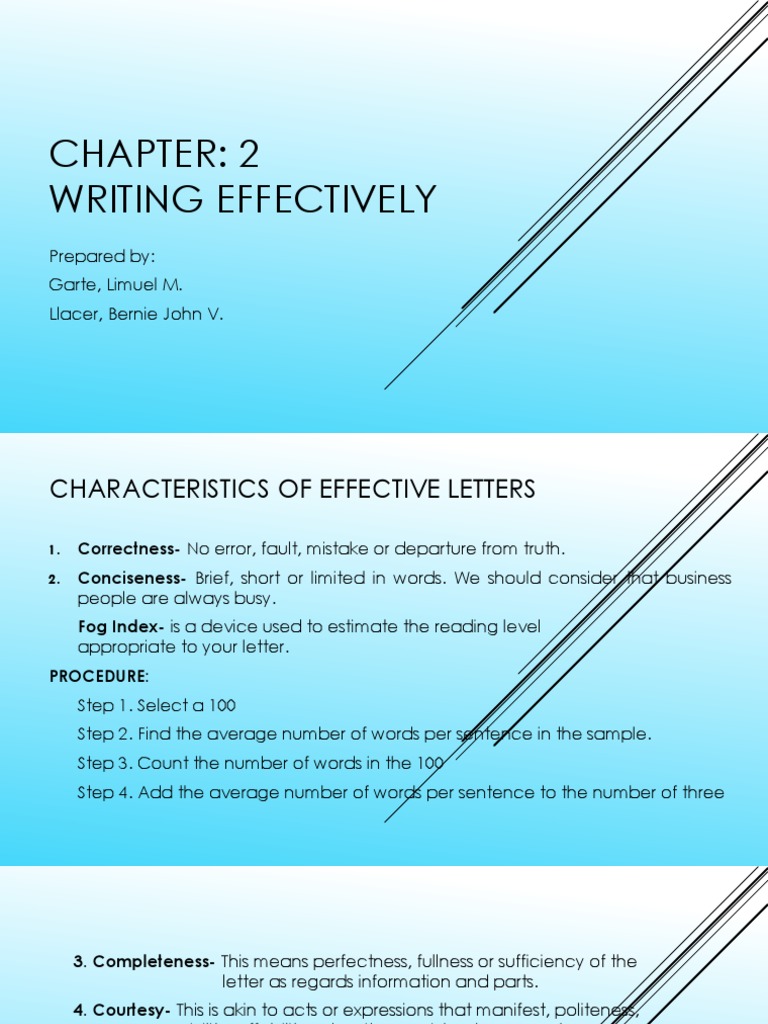 Chapter 2 Writing Effective | PDF | Verb | Sentence (Linguistics)