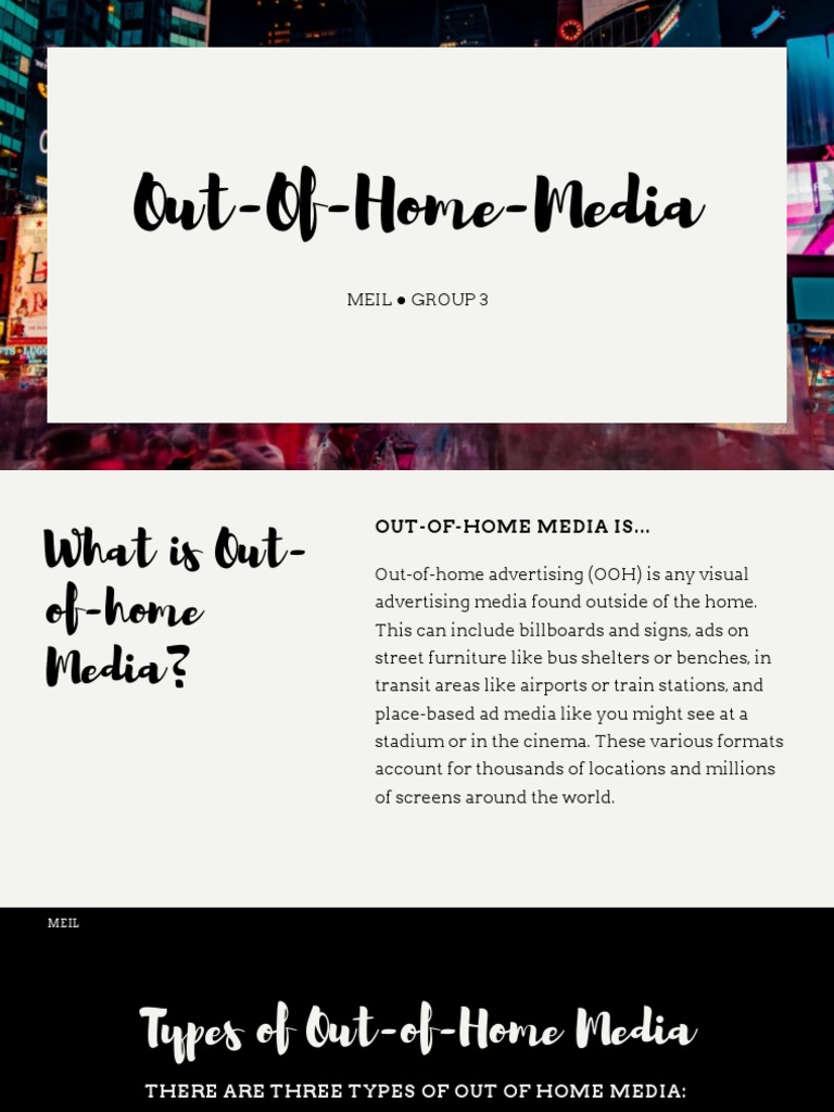 OUT-Of Home Media (Ooh) | PDF | Media Manipulation | Communication Design