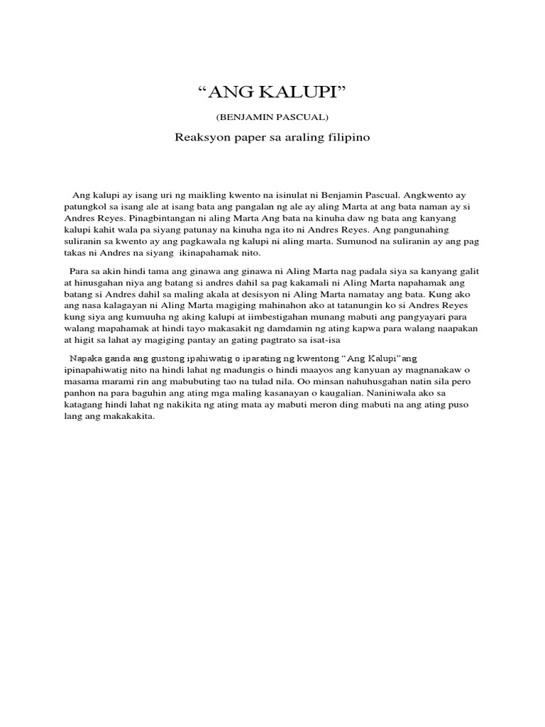 Ang Kalupi | PDF