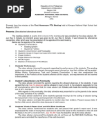 First Homeroom PTA Accomplishment Report | PDF | Learning | Teachers