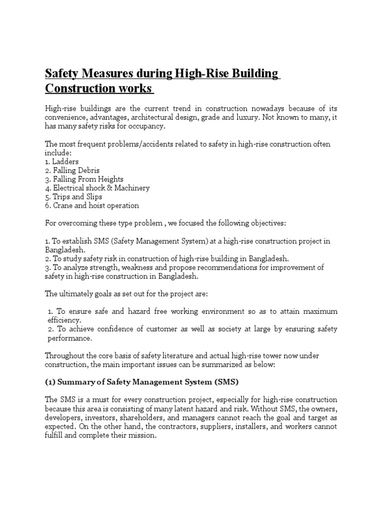 Ensuring Safety in High-Rise Construction: A Comprehensive Review of ...
