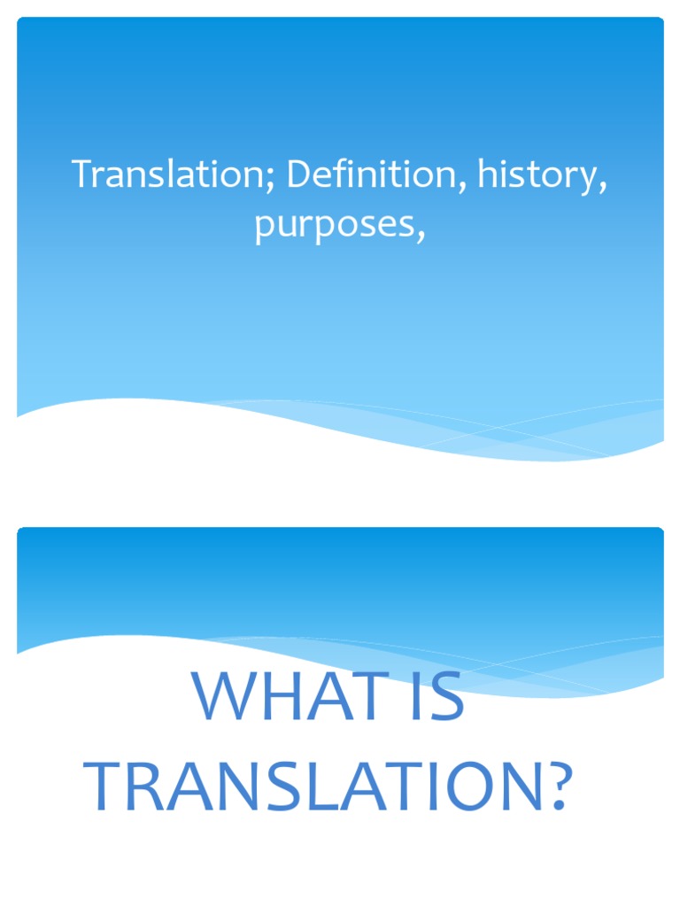 Translation - History and Principles | PDF | Translations | Language ...