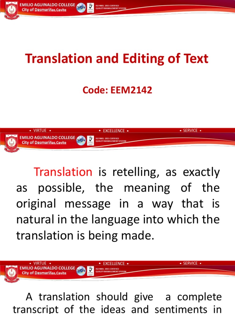 Overview of Translation Types and Purposes | PDF | Translations ...