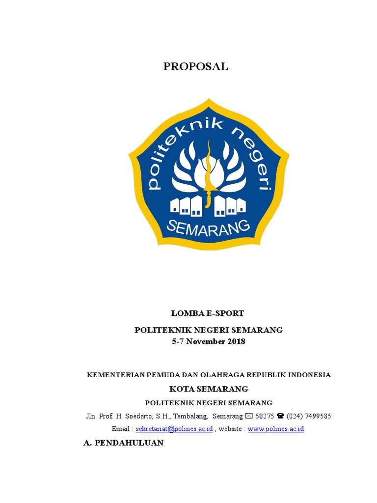 Proposal Lomba E-Sport | PDF