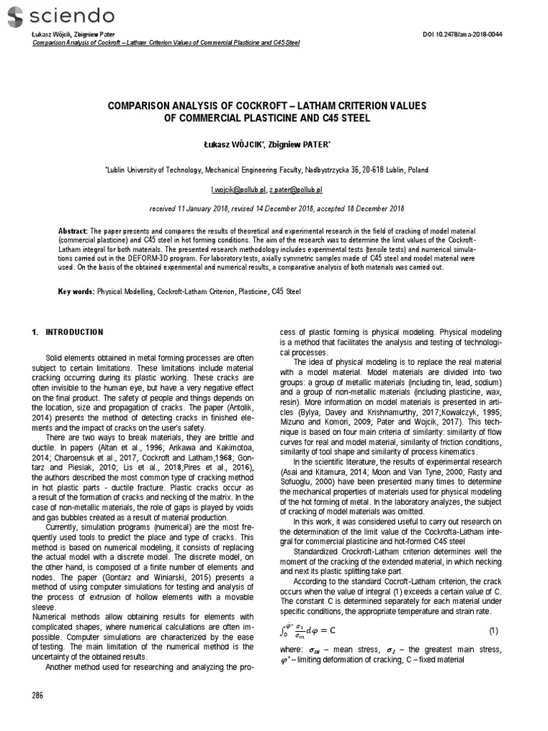 (23005319 - Acta Mechanica Et Automatica) Comparison Analysis of ...