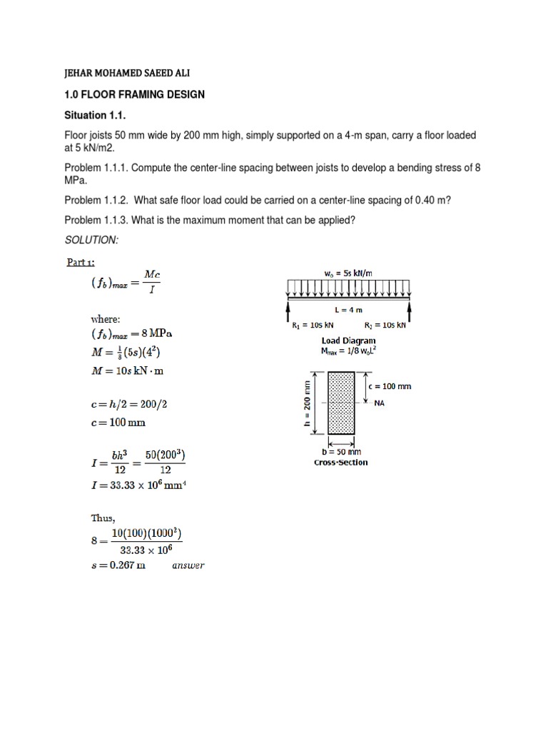 Timber Design Pdf Bending Beam Structure