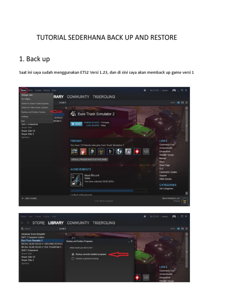 Tutorial Sederhana Back Up and Restore | PDF