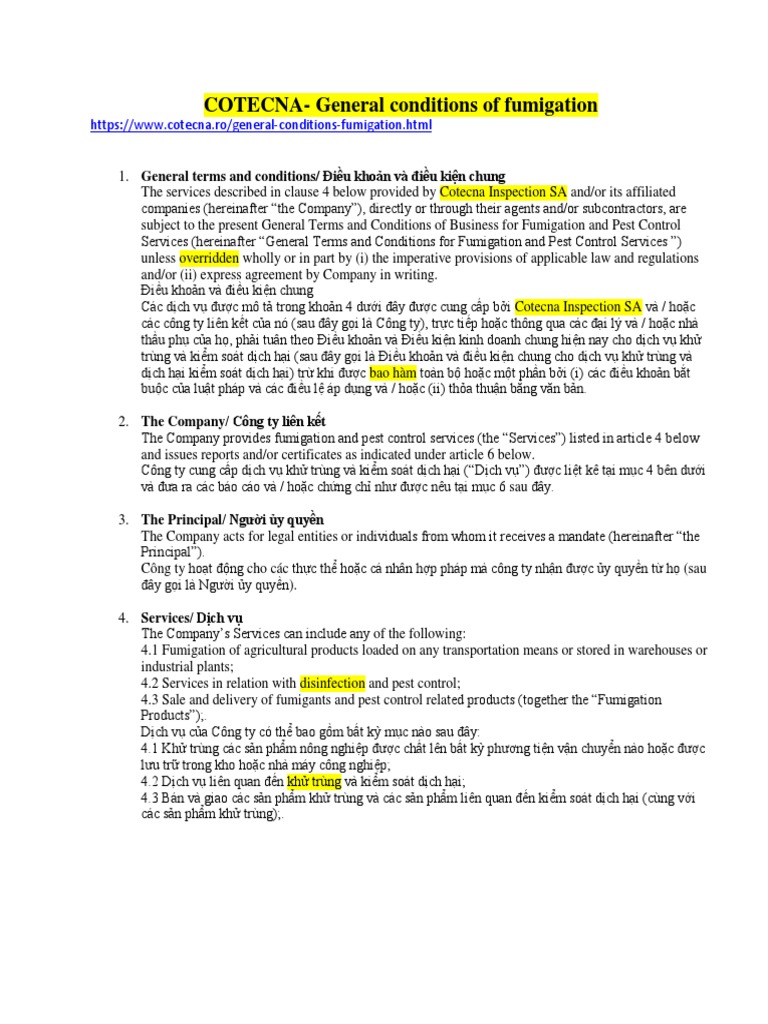 Cotecna- Term Contract- Huyền | PDF