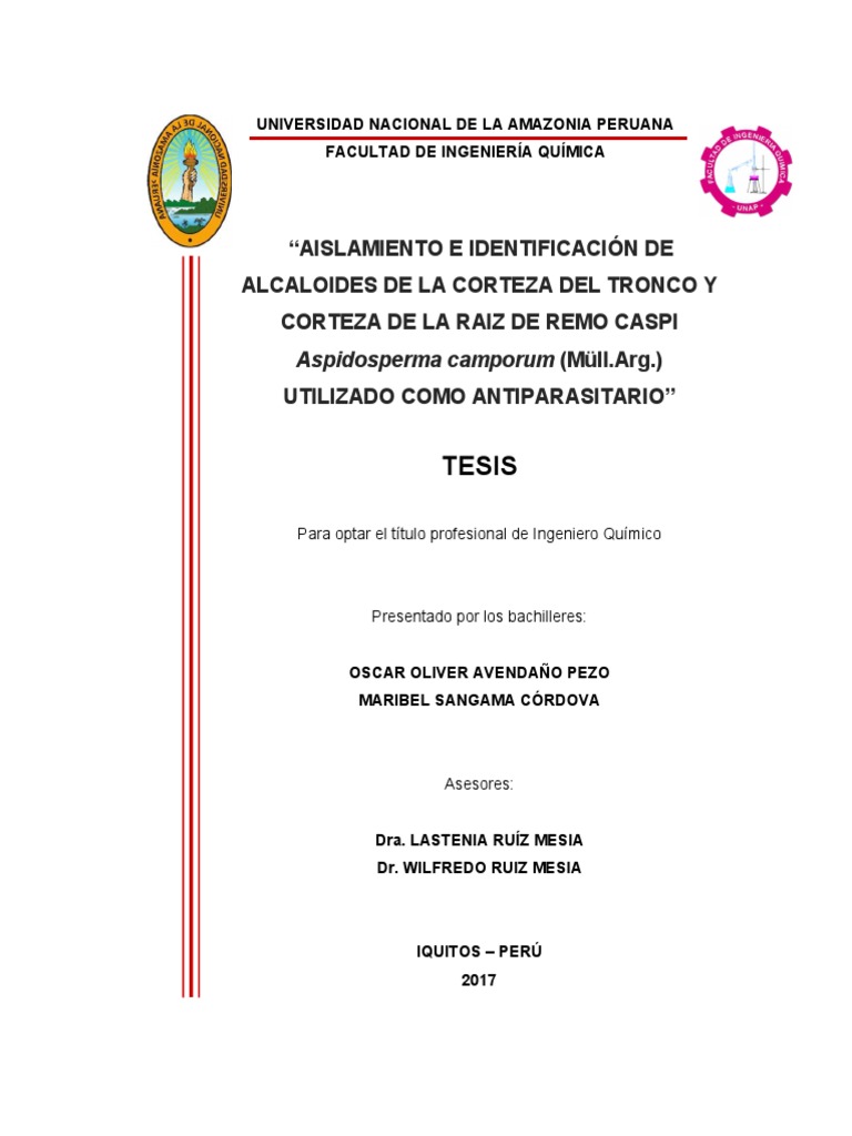 Aislamiento de Alcaloides de Remo Caspi | PDF | Cromatografía ...