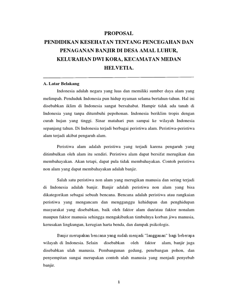 Proposal Banjir | PDF