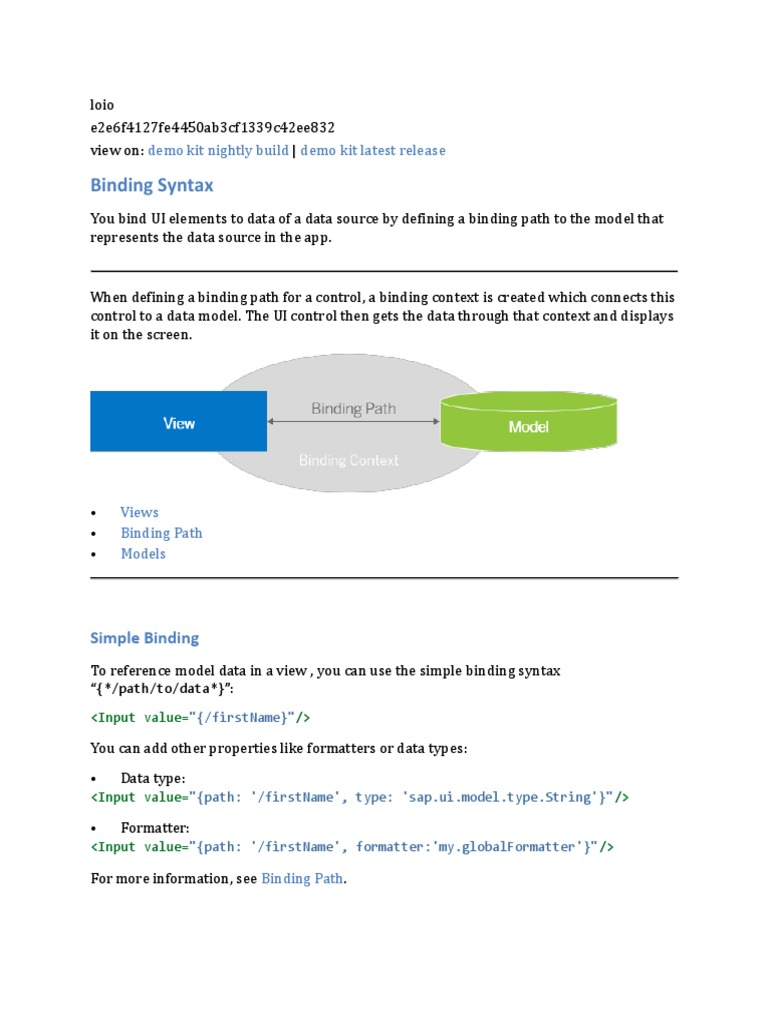 UI5 Data Binding Techniques Explained | PDF | Business | Computers
