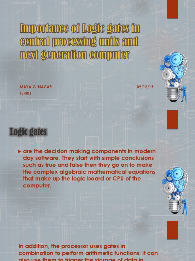 Importance of Logic Gates in Central Processing Units | PDF