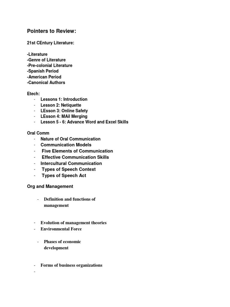 Pointers To Review:: Communication Models | PDF